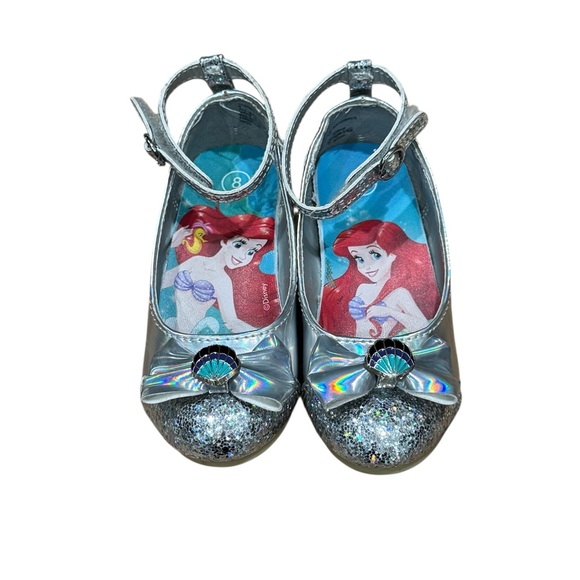 Disney | Shoes | Disney Ariel Silver Glitter Kids Dress Shoes | Poshmark